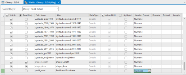 CV01 – Základy práce v ArcGIS Pro – Učební materiály z geoinformatiky